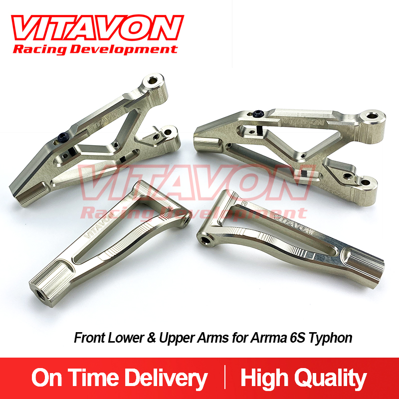 VitavonVitavon CNC Aluminum 7075 Front Lower & Upper Arms For Arrma 6S ...