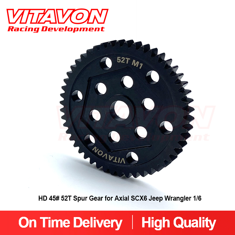 VitavonVITAVON HD 45# 52T Spur Gear for Axial SCX6 Jeep Wrangler Trail ...