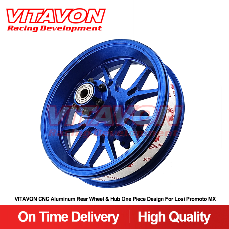 VitavonVITAVON CNC Aluminum Rear Wheel & Hub One Piece Design for Losi ...