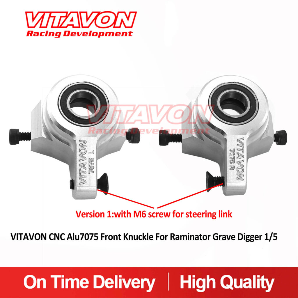 VitavonVITAVON CNC Alu7075 Front Knuckle For Raminator Grave Digger 1/5 ...