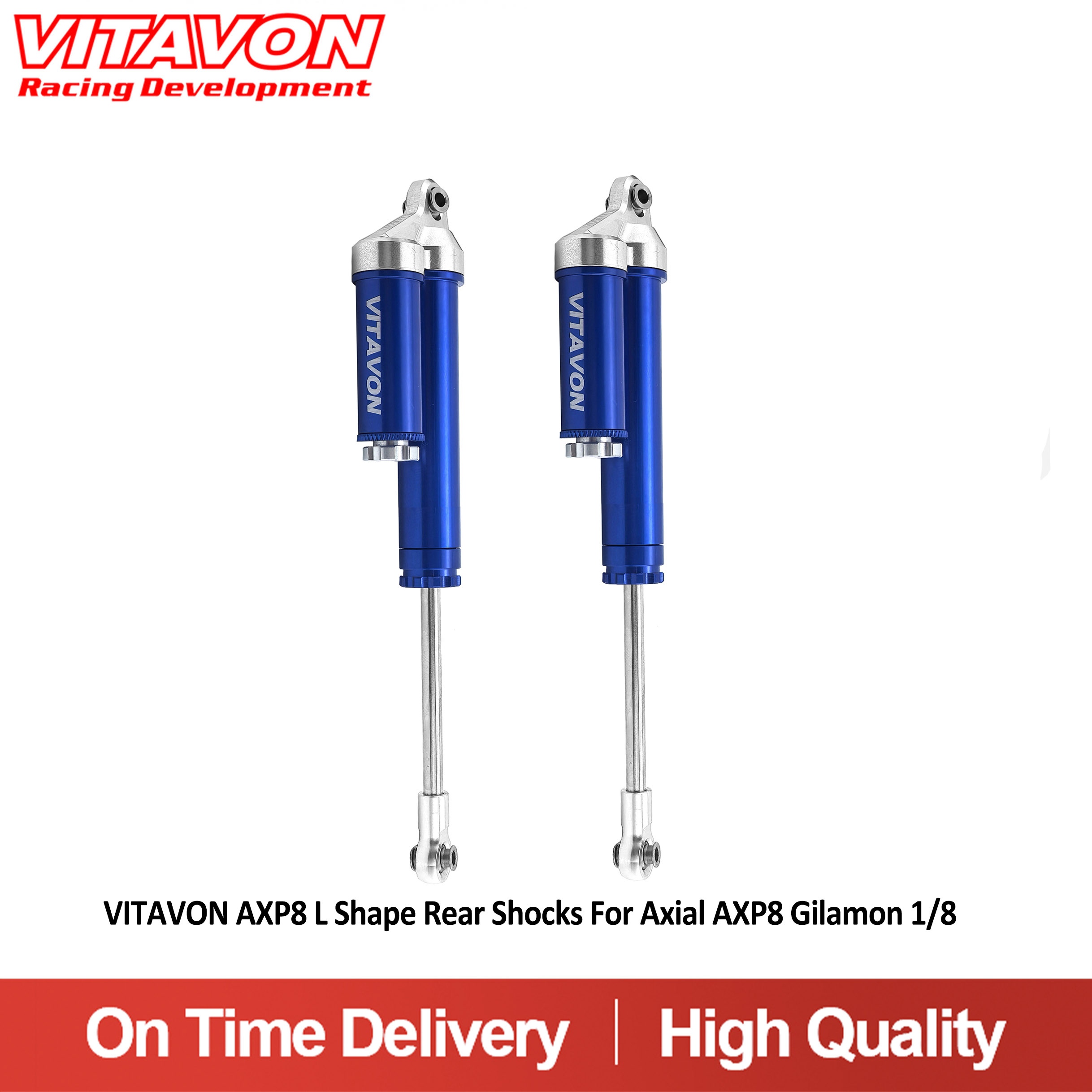 VitavonVITAVON AXP8 L Shape Rear Shocks 155mm For Axial AXP8 Gilamon 1/ ...